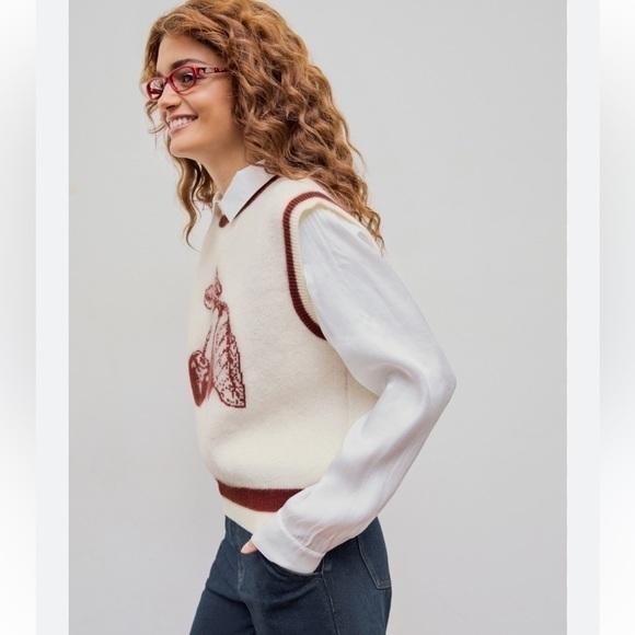Cider | Sweaters | Cider Cherry Knit Vest | Poshmark